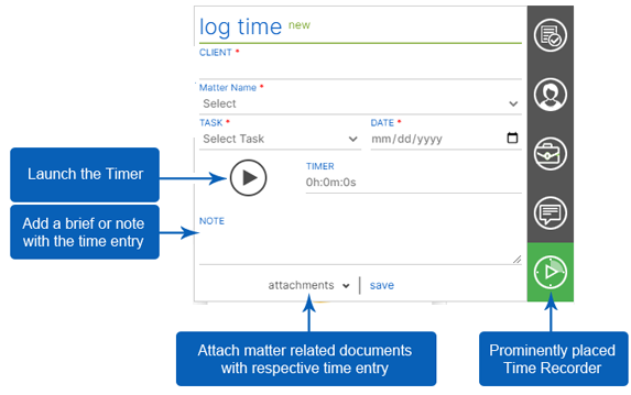 Law Legal Practice Management Track Time Entry